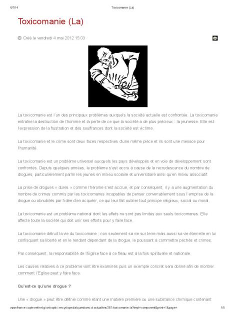 Toxicomanie - Amba Serapion - Eveque de Los Angeles - The Coptic ...